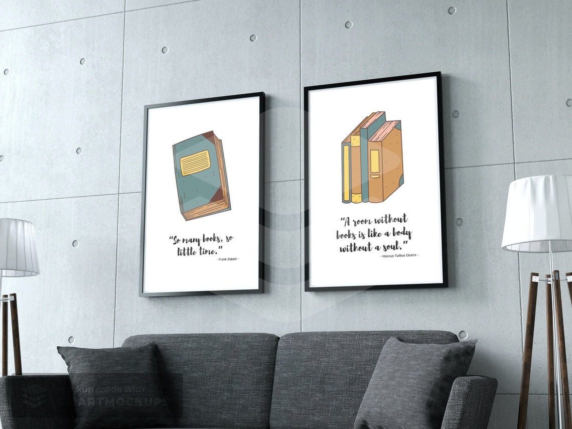 Books Lover Digital Download Poster Gift Printable Wall Art Decoration ...