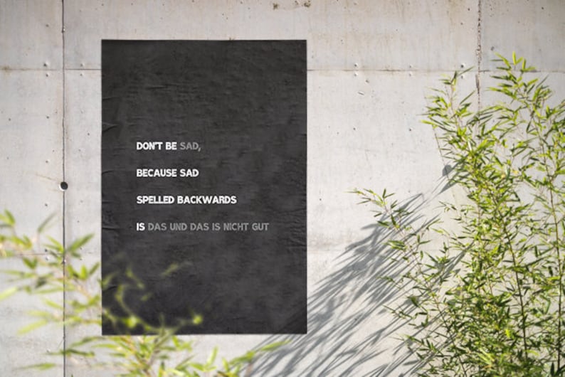 Quote on Black Background | Digital Download | Funny Poster| Printable ...