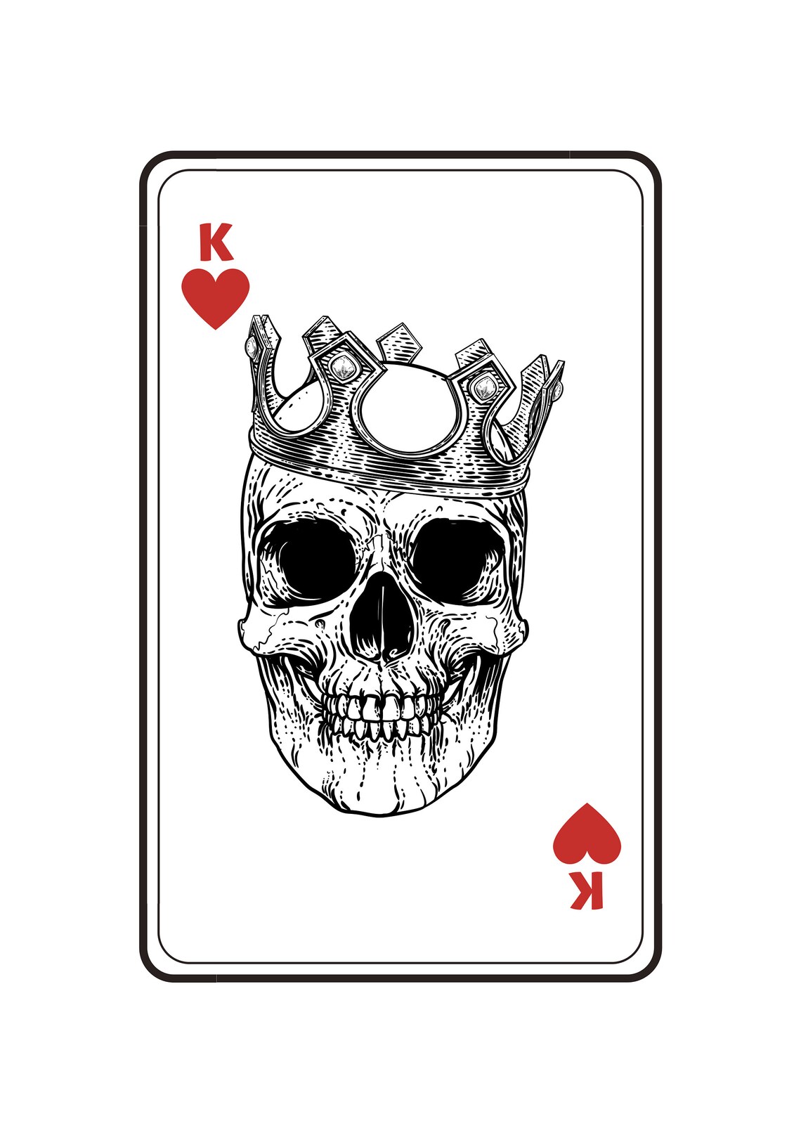King's Skull With Crown Card Digital Download Royal Poster Print Wall ...