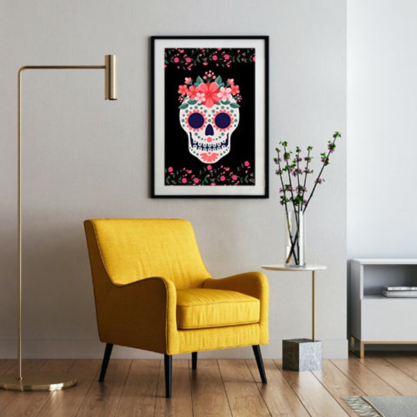 Sugar Skull Poster - Etsy