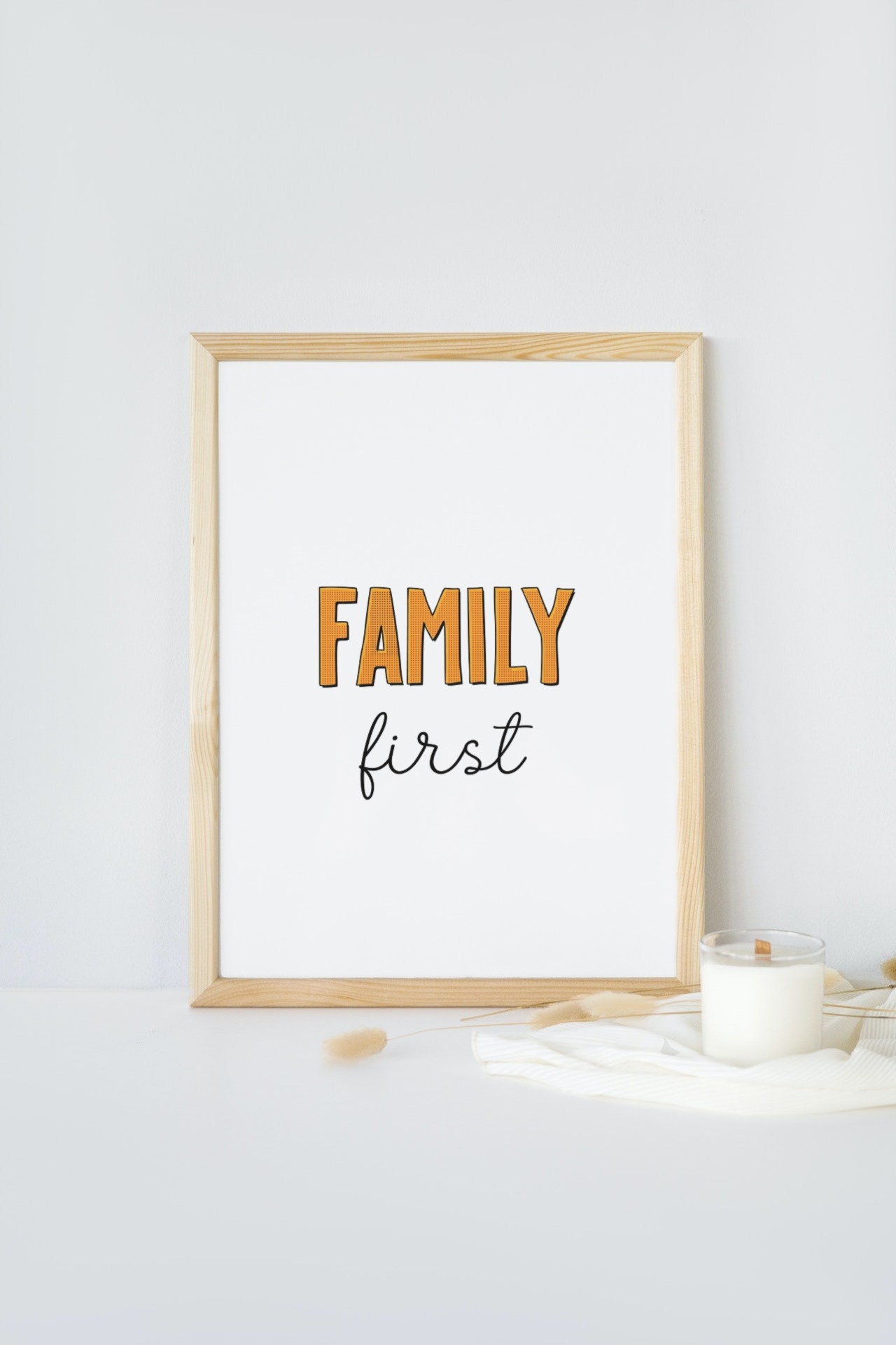FAMILY First Poster | Digital Download | Printed Wall Art Decoration ...