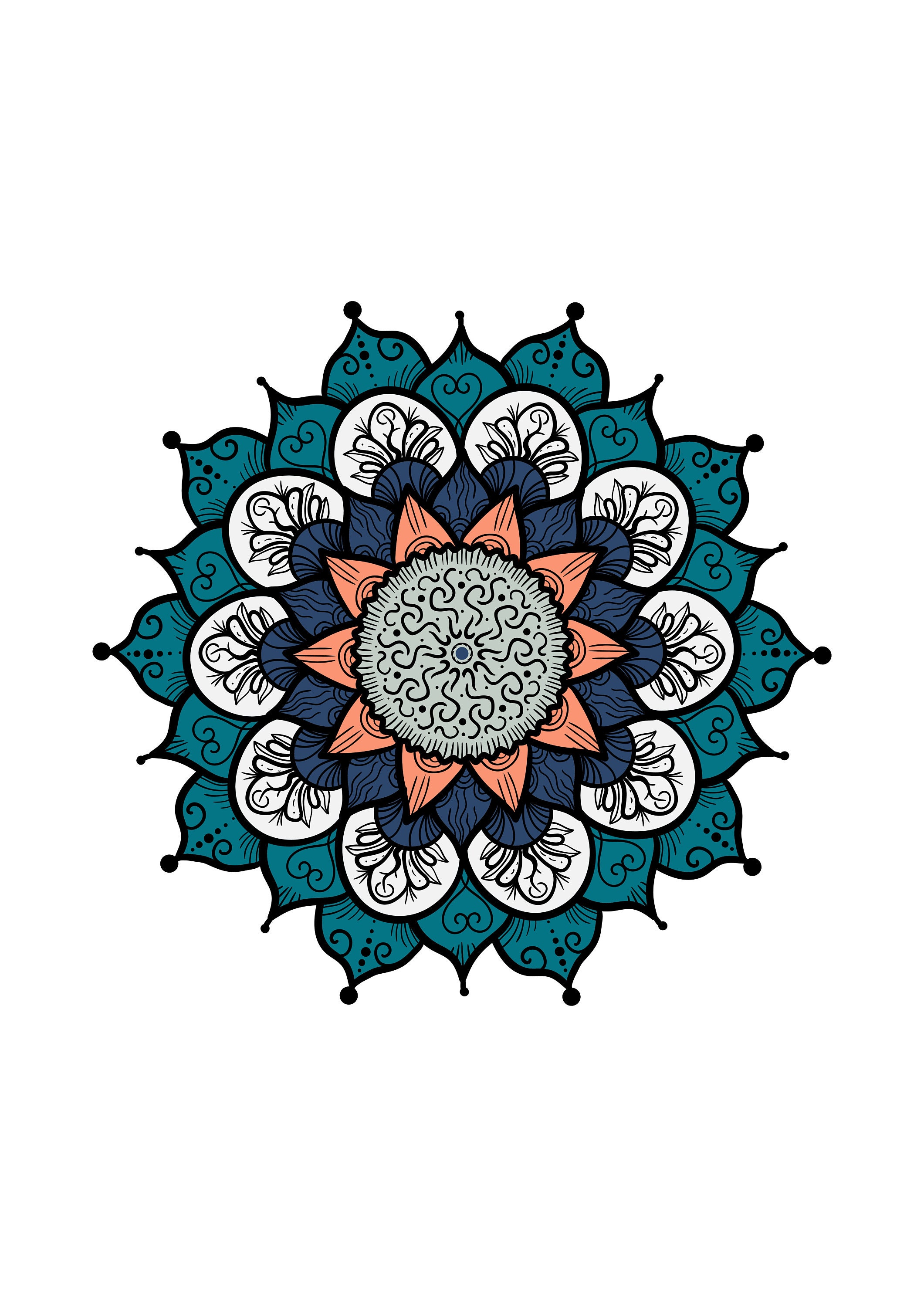 Mandala Relax Digital Download Poster Gift Printable Wall Art ...