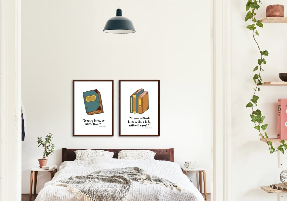 Books Lover | Digital Download | Poster Gift | Printable Wall Art ...