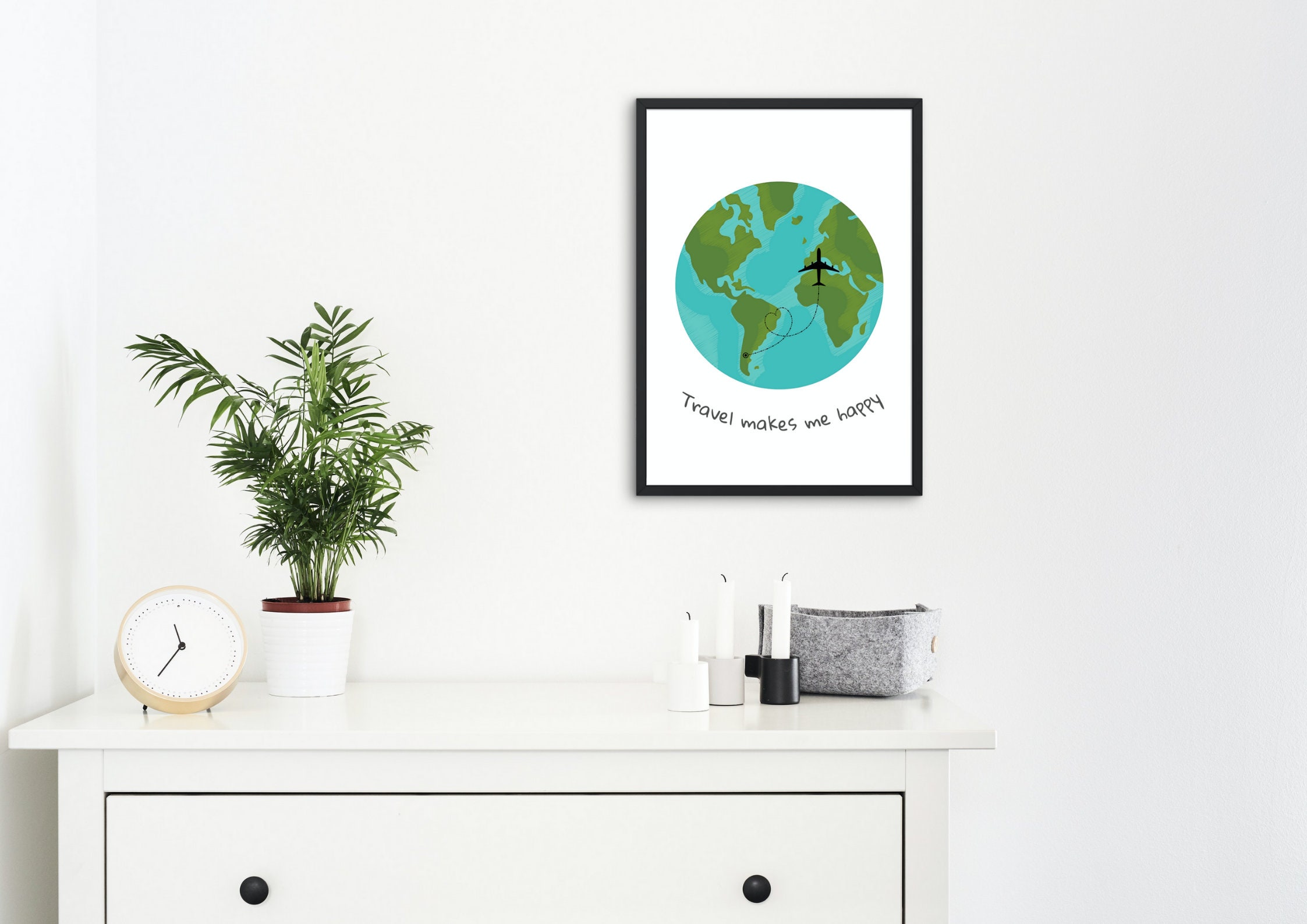 The Travel Plane Digital Download Poster Gift Printable Wall Art ...