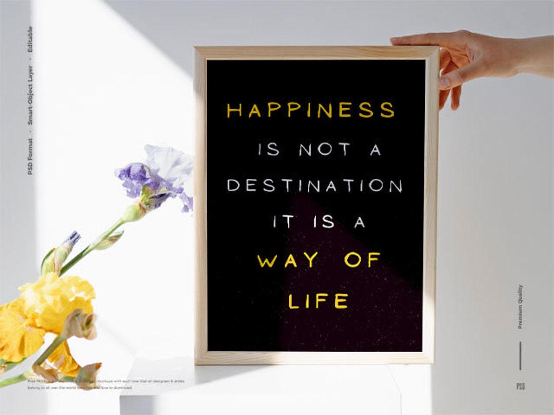 Happiness Digital Download Quote Poster Gift Printable Wall Art ...