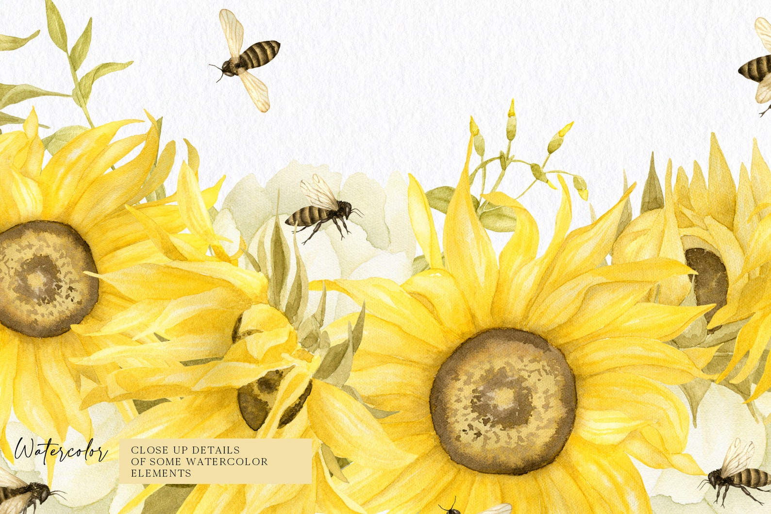 Sunflowers and bees png clipart set ready to use yellow | Etsy Sunflowers and bees png clipart set ready to use yellow | Etsy