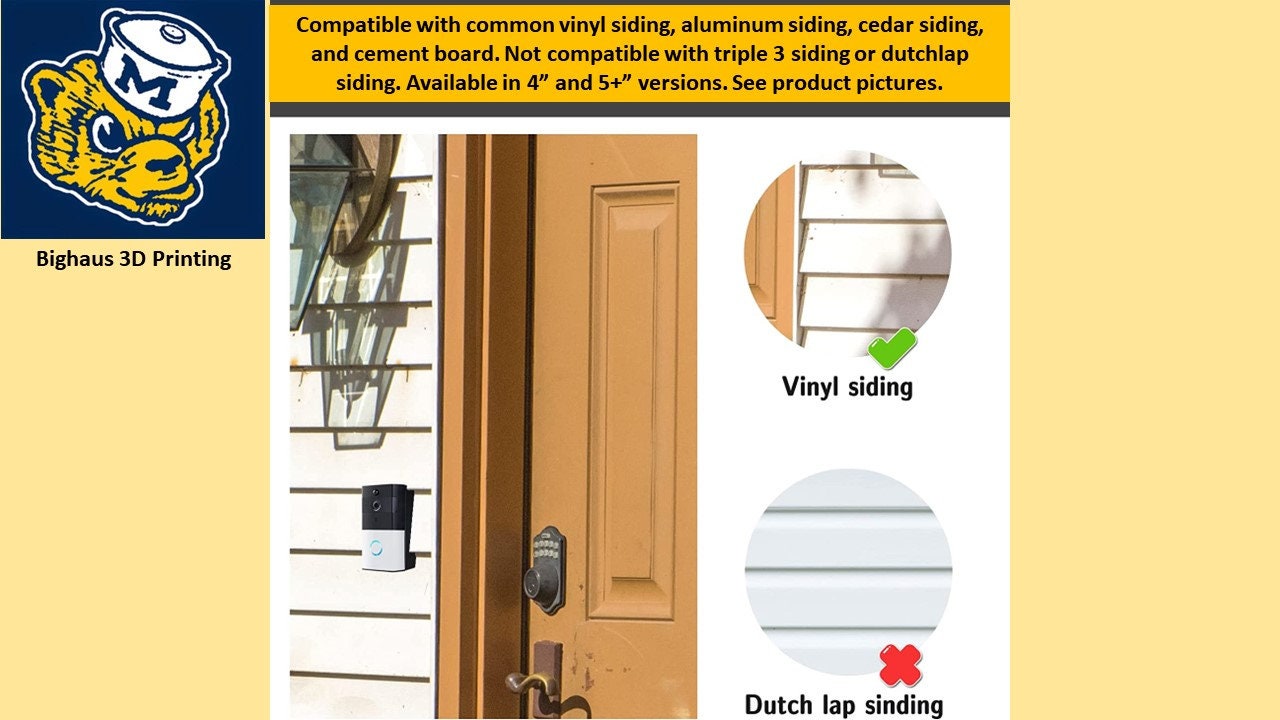 Vinyl Siding Mount Angle Adjustment Wedge for Original Ring, Ring 2 ...