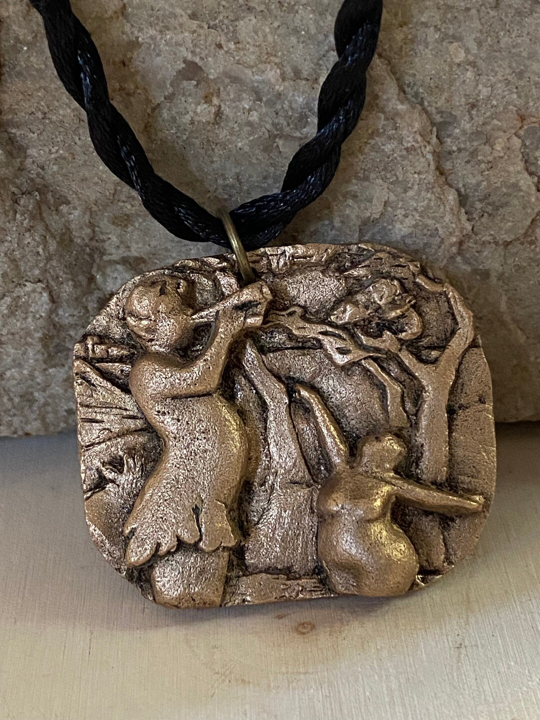 Sculpted Bronze Roman God, Pan and Pagan Dancer, Bronze Statues, Bronze ...