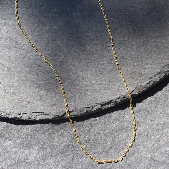 14k Gold Anchor Link Chain Necklace - Gem
