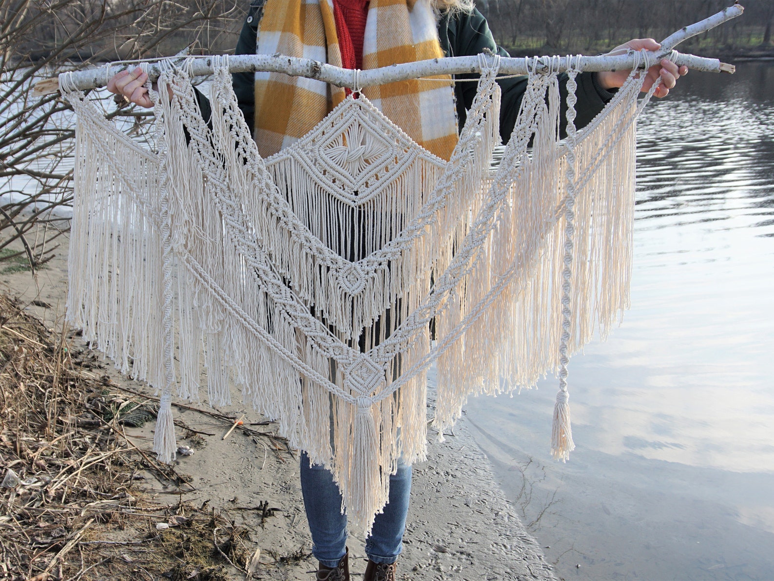 Macrame Wall Hanging Boho Macrame Decor Boho Wall Tapestry Eco | Etsy