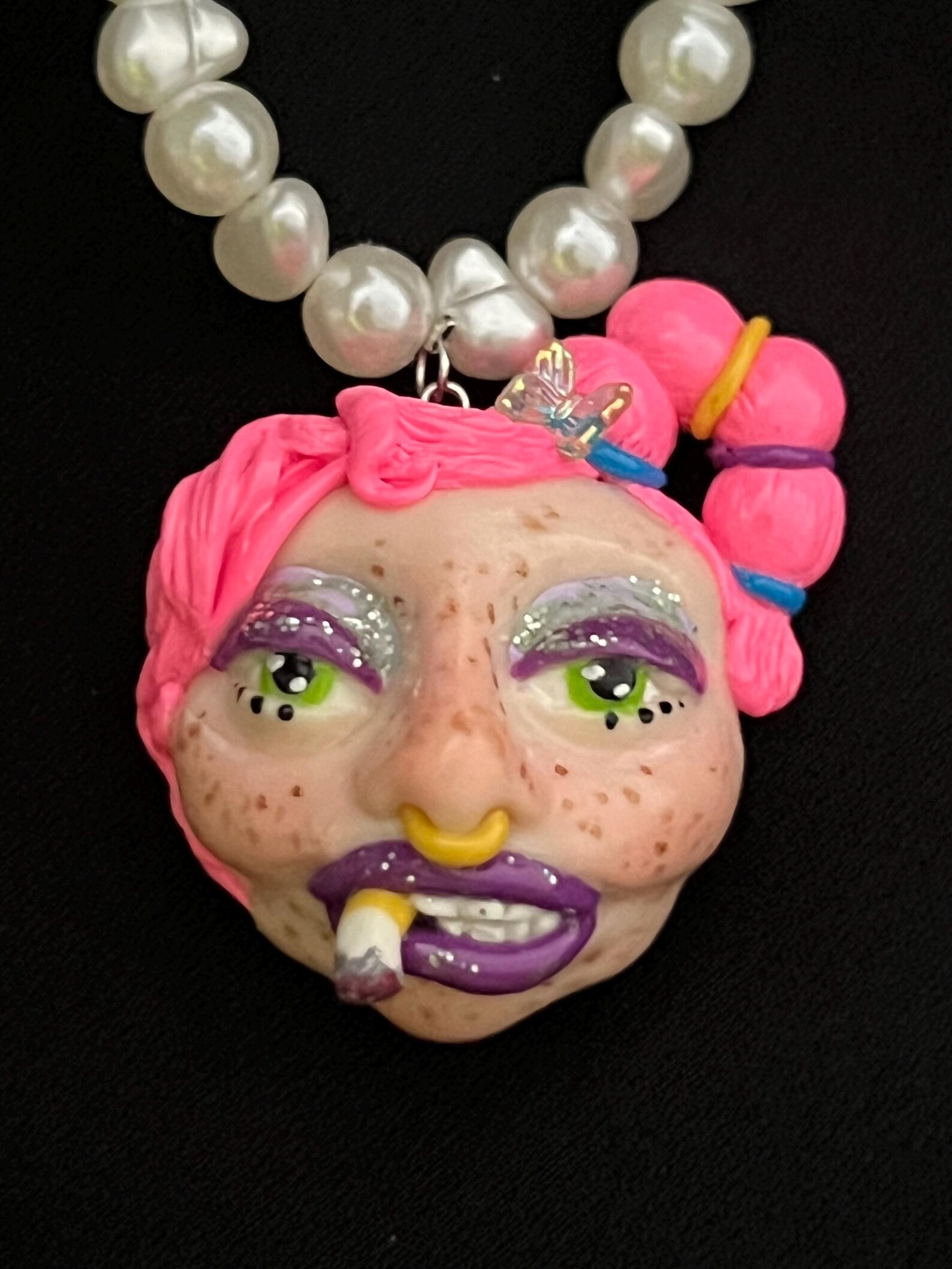 Weird Girl Necklace, Kitsch Necklace, Dopamine Necklace, Maximalist ...