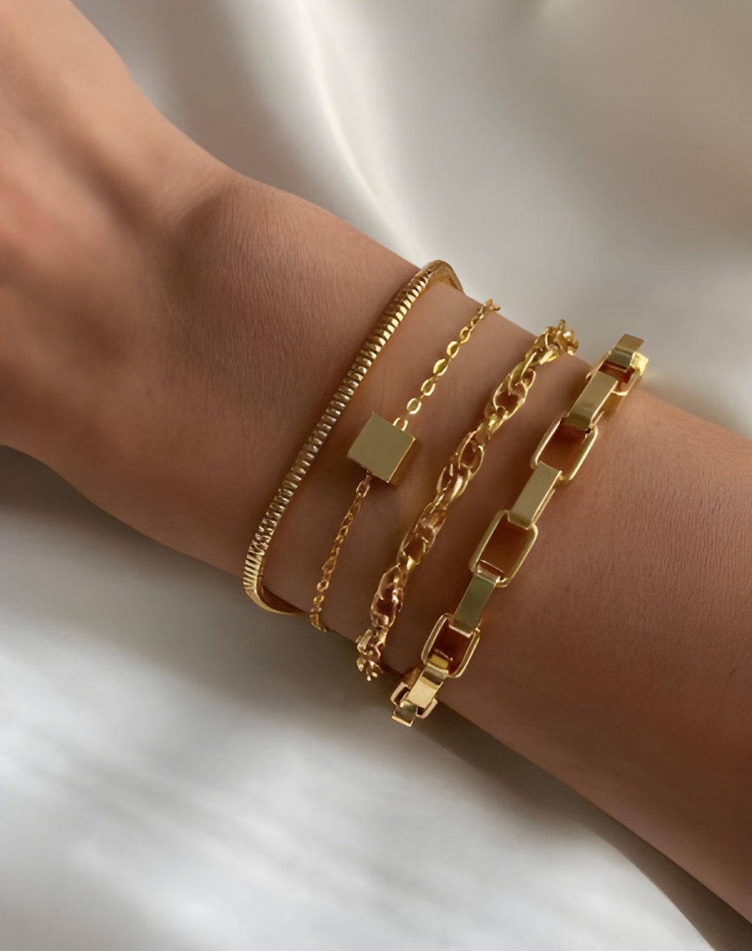 Gold Bracelet Stack, Jewelry on Sale, Bracelet for Women, Bracelet ...