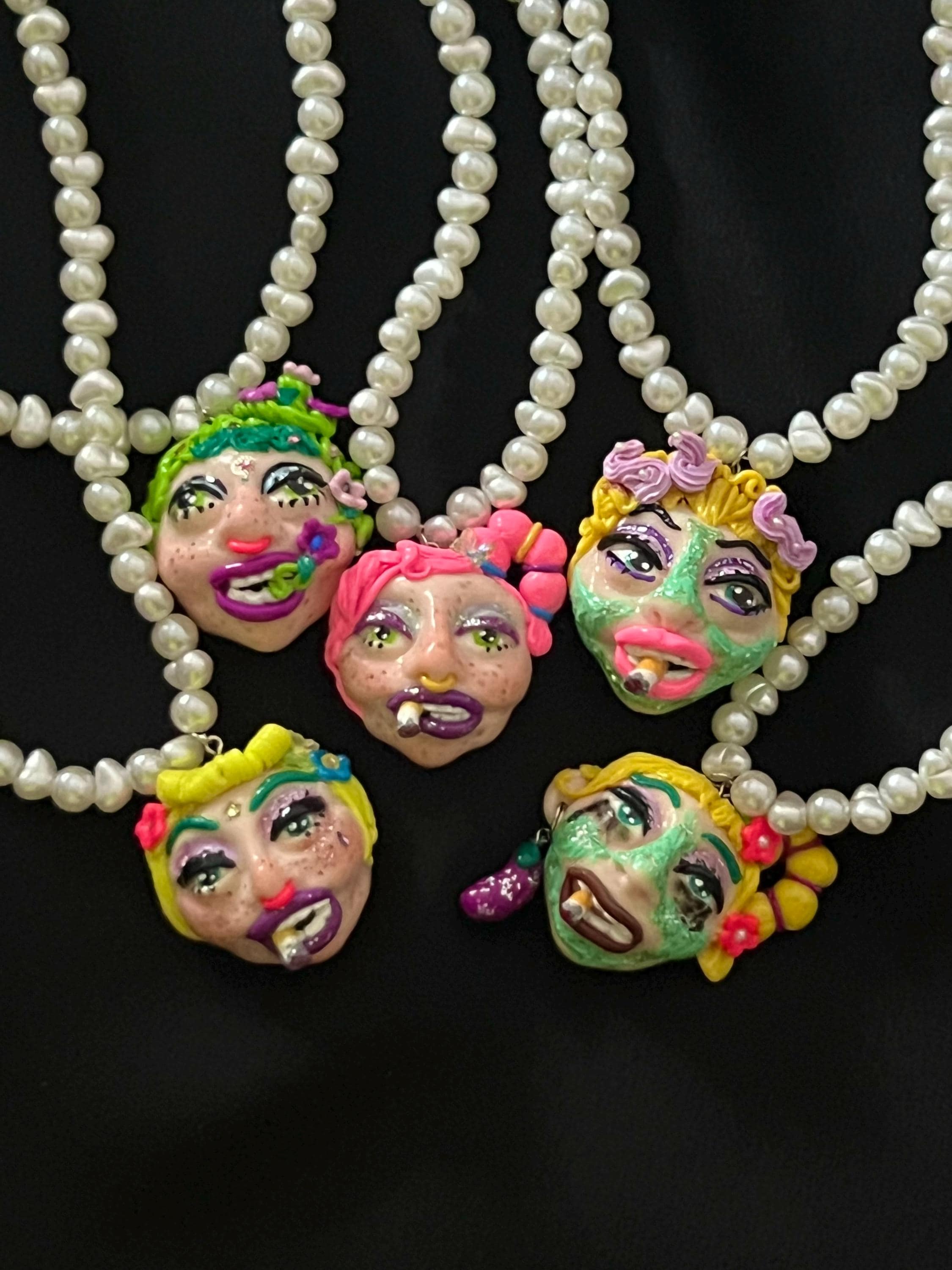 Weird Girl Necklace, Kitsch Necklace, Dopamine Necklace, Maximalist ...