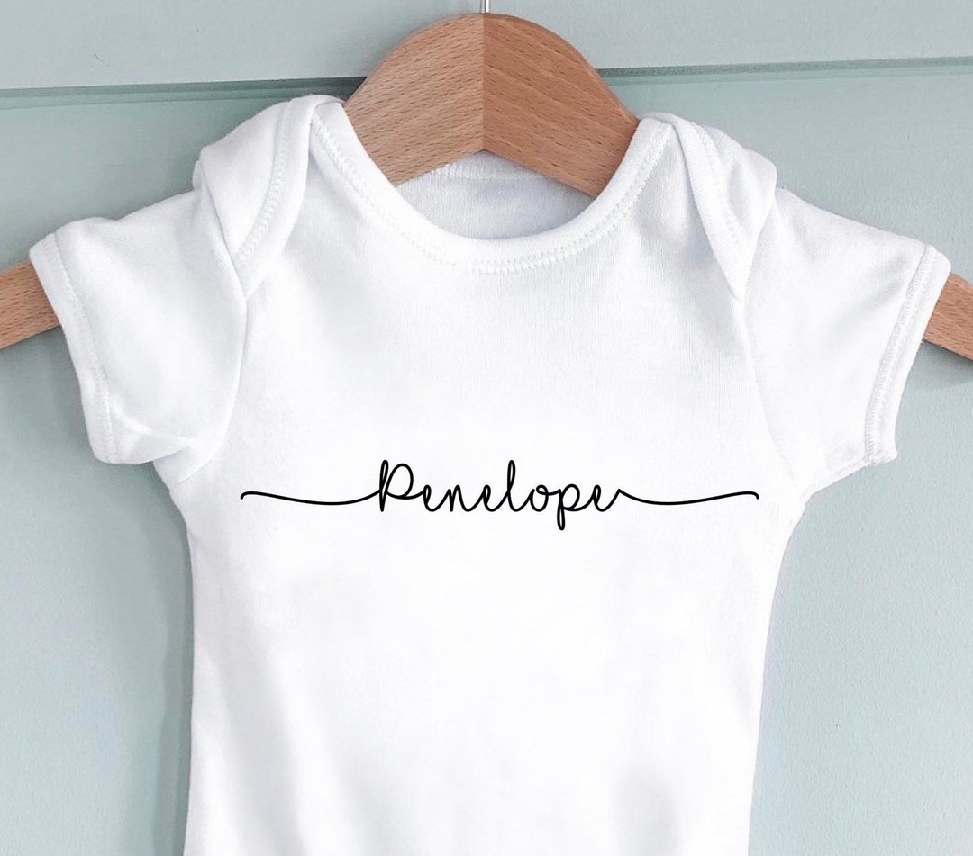 Personalised First Name Baby Grow - Etsy UK