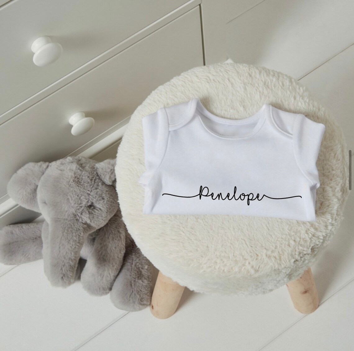 Personalised First Name Baby Grow - Etsy UK