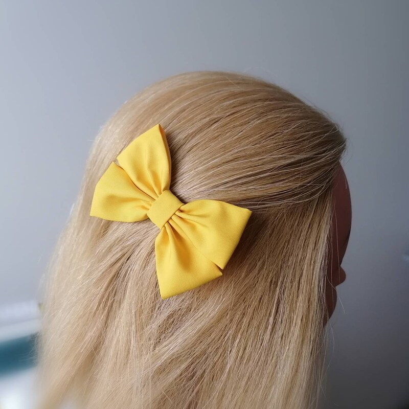 Yellow Hair Bow - Etsy