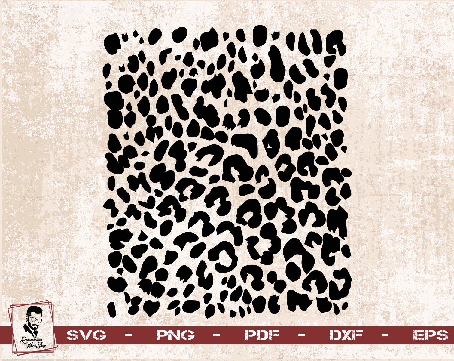 Leopard Print Svg Leopard Print Cut File Dxf PngEps Svg | Etsy