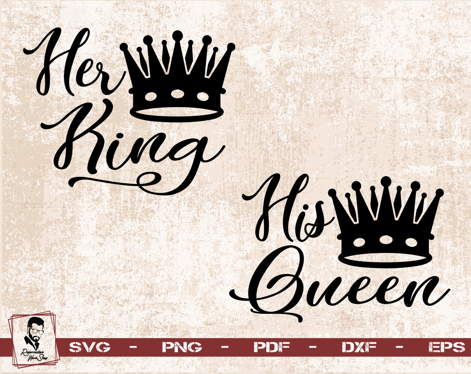 His Queen Her King Svg King and Queen Svg Couple Svg Shirt - Etsy