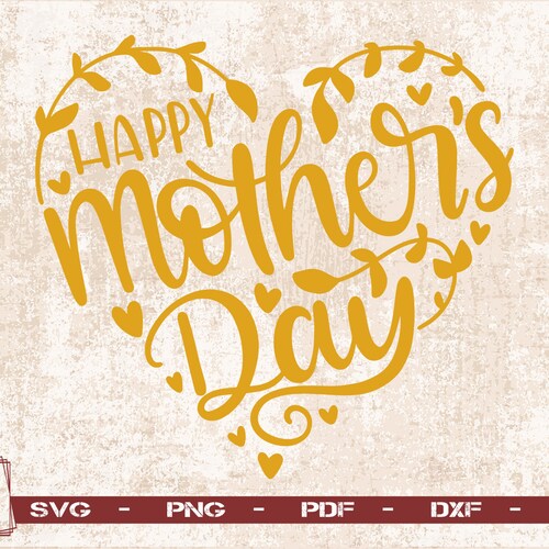 Mama SVG Mom Heart Svg Happy Mother's Day Svg - Etsy