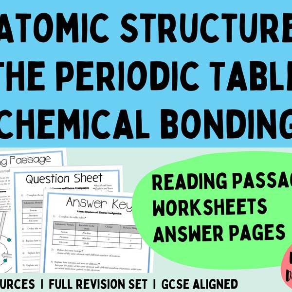 Periodic Table Worksheet - Etsy
