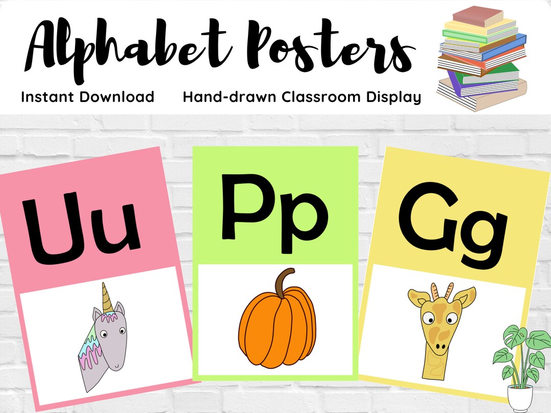 Alphabet Classroom Display Posters - Etsy