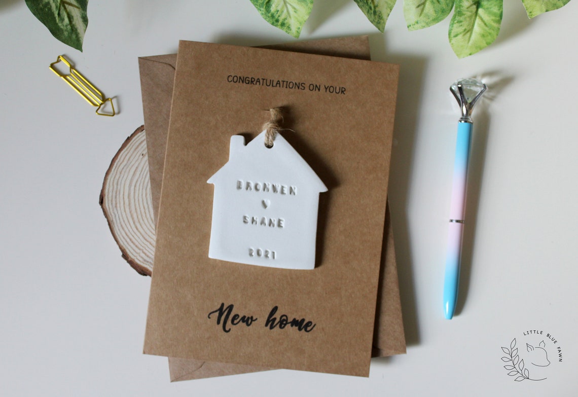 Personalised New Home Card, Personalised Hanging Keepsake, First Home ...