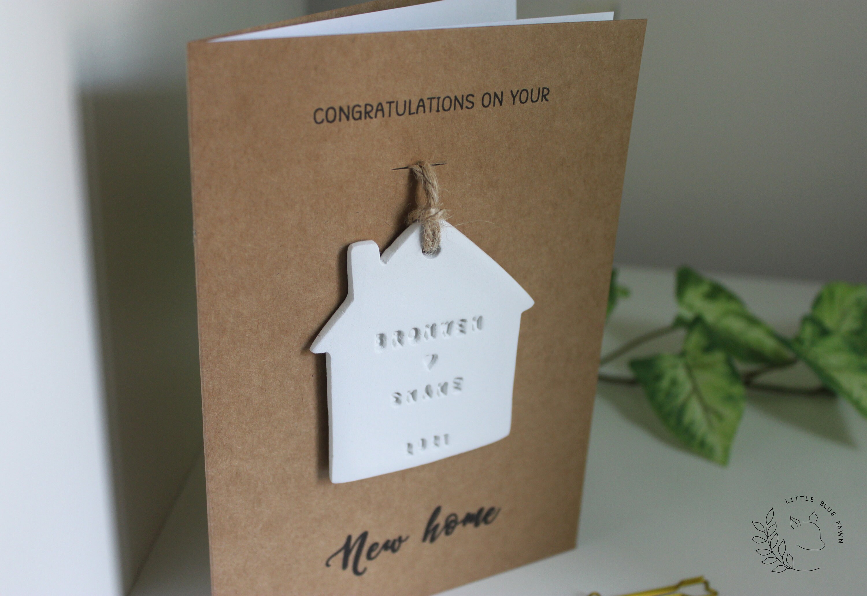 Personalised New Home Card, Personalised Hanging Keepsake, First Home ...