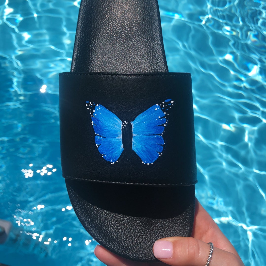 Custom Hand Painted Butterfly Slides - Etsy