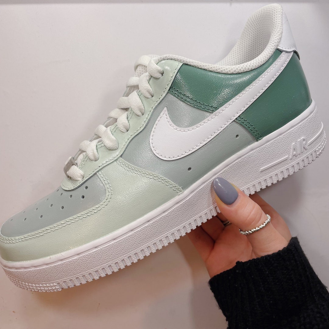 Custom Green Patch Air Force Ones Sneakers - Etsy