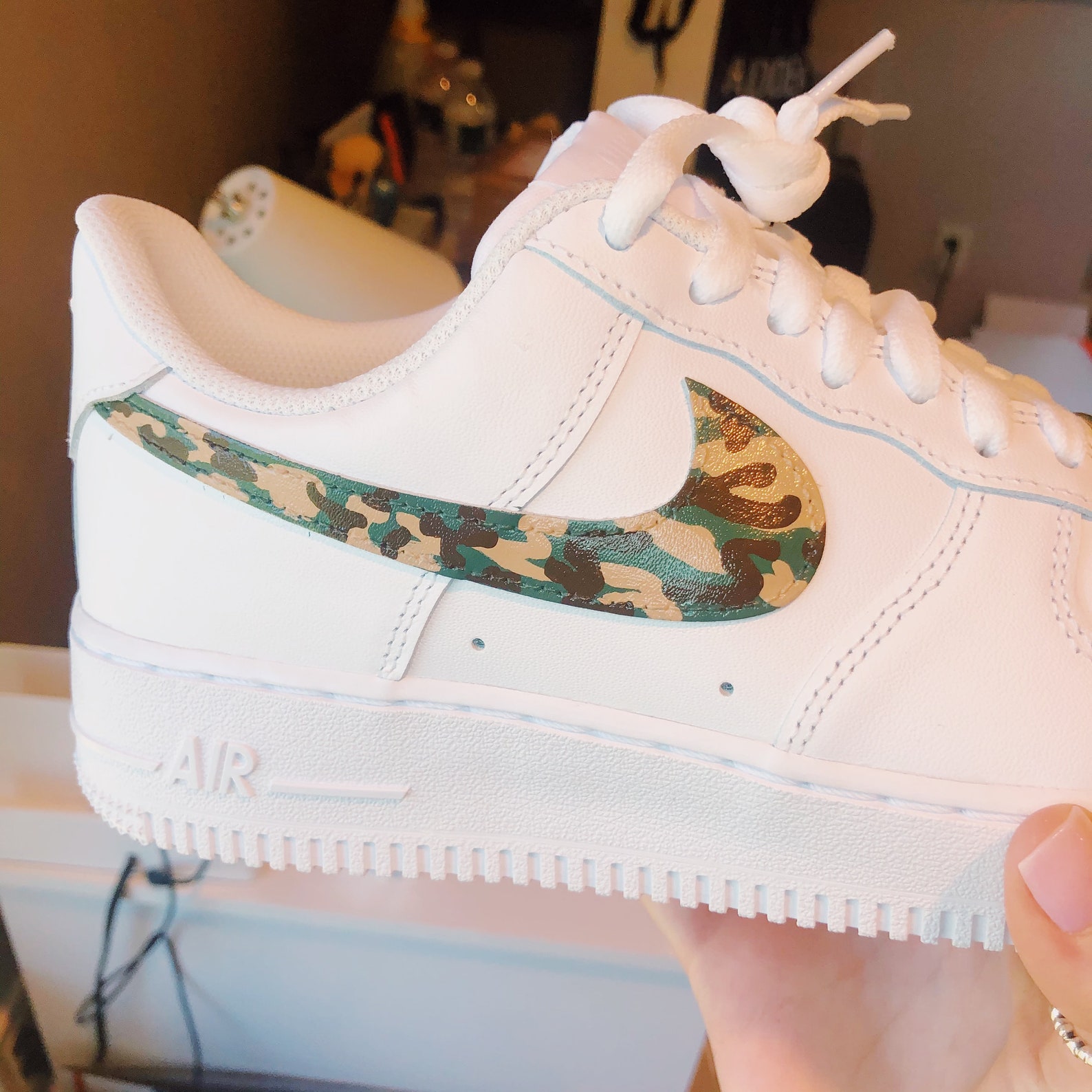 Camo Custom Air Force Ones - Etsy