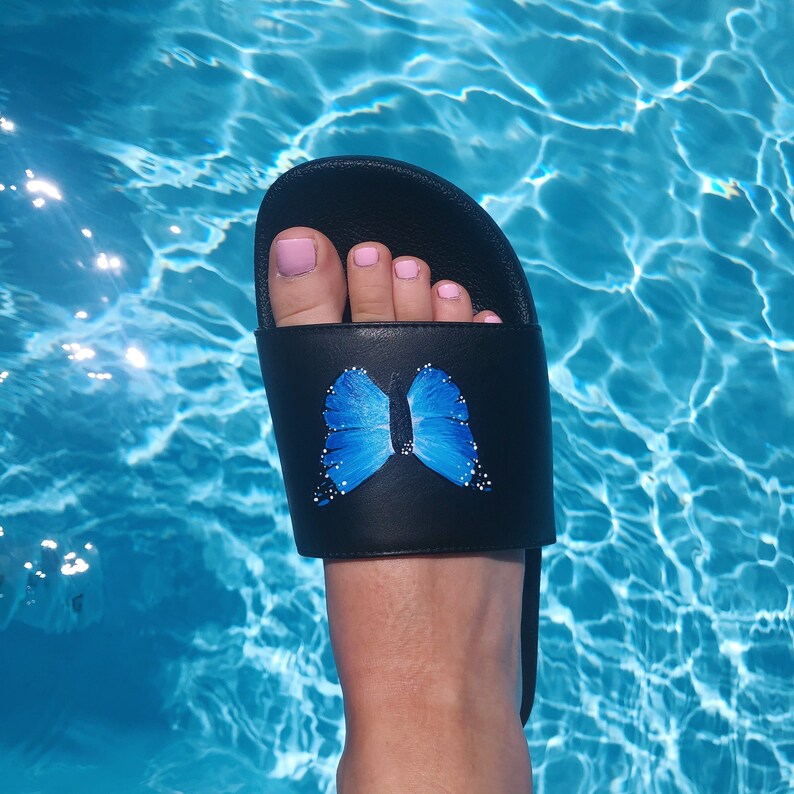Custom Hand Painted Butterfly Slides - Etsy