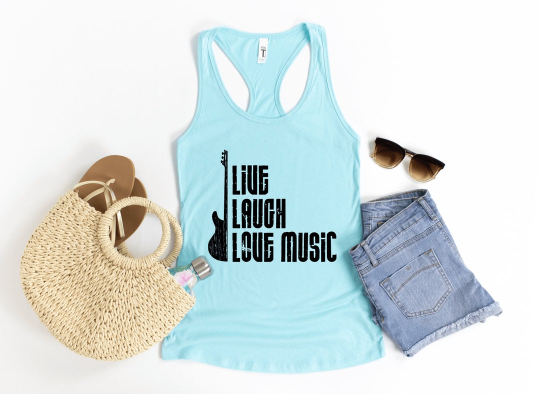 Live Laugh Love Music Racerback Tank - Etsy.de