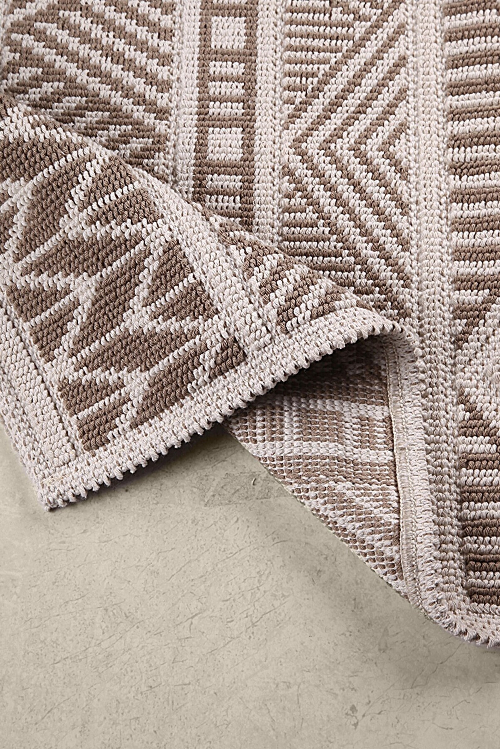 Cotton Bath Matbath Rug Blue Pink and Brownwoven - Etsy