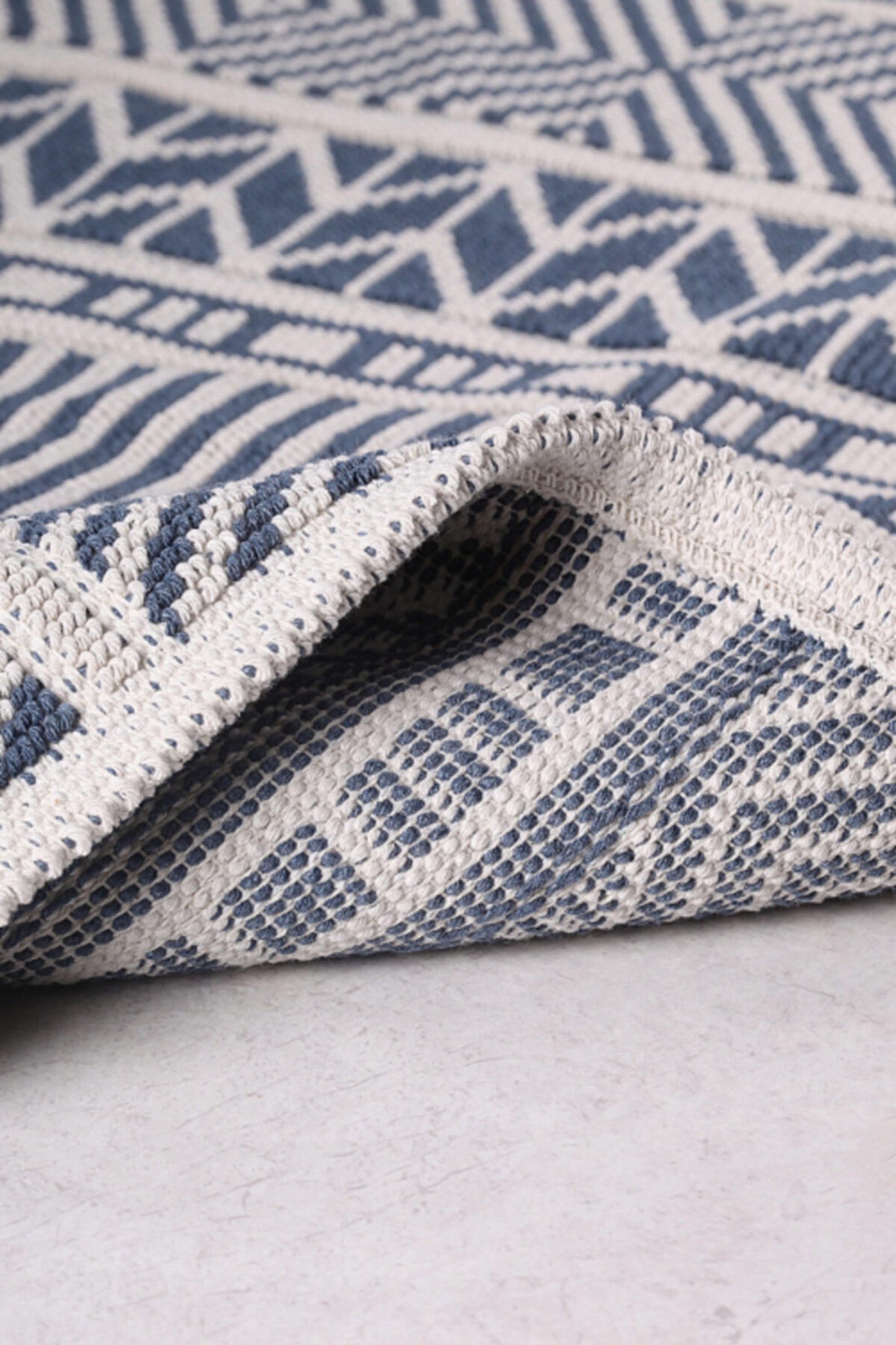 Cotton Bath Matbath Rug Blue Pink and Brownwoven - Etsy