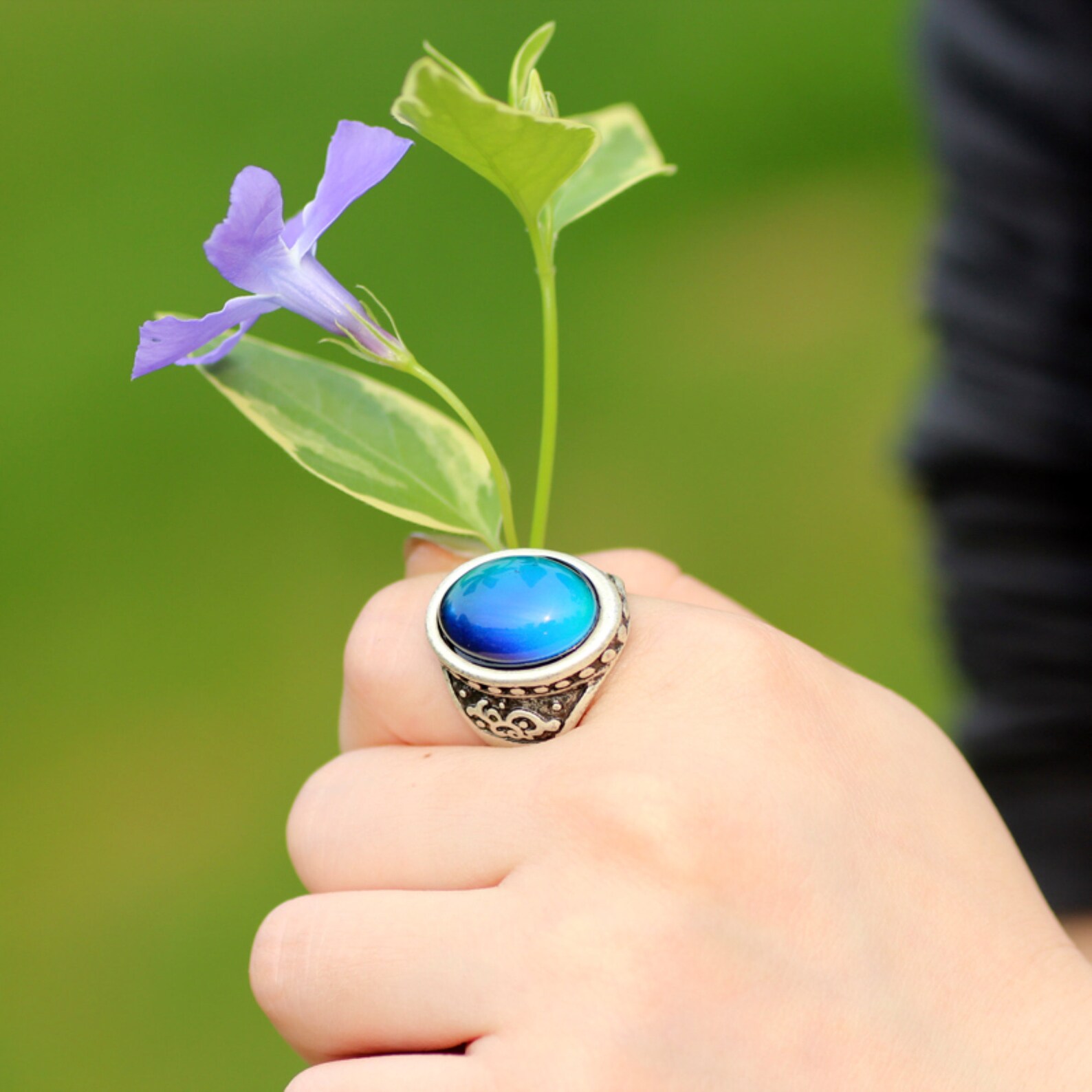 Oval Mood Stone Antique Silver Plated Color Change Mood Stone - Etsy UK