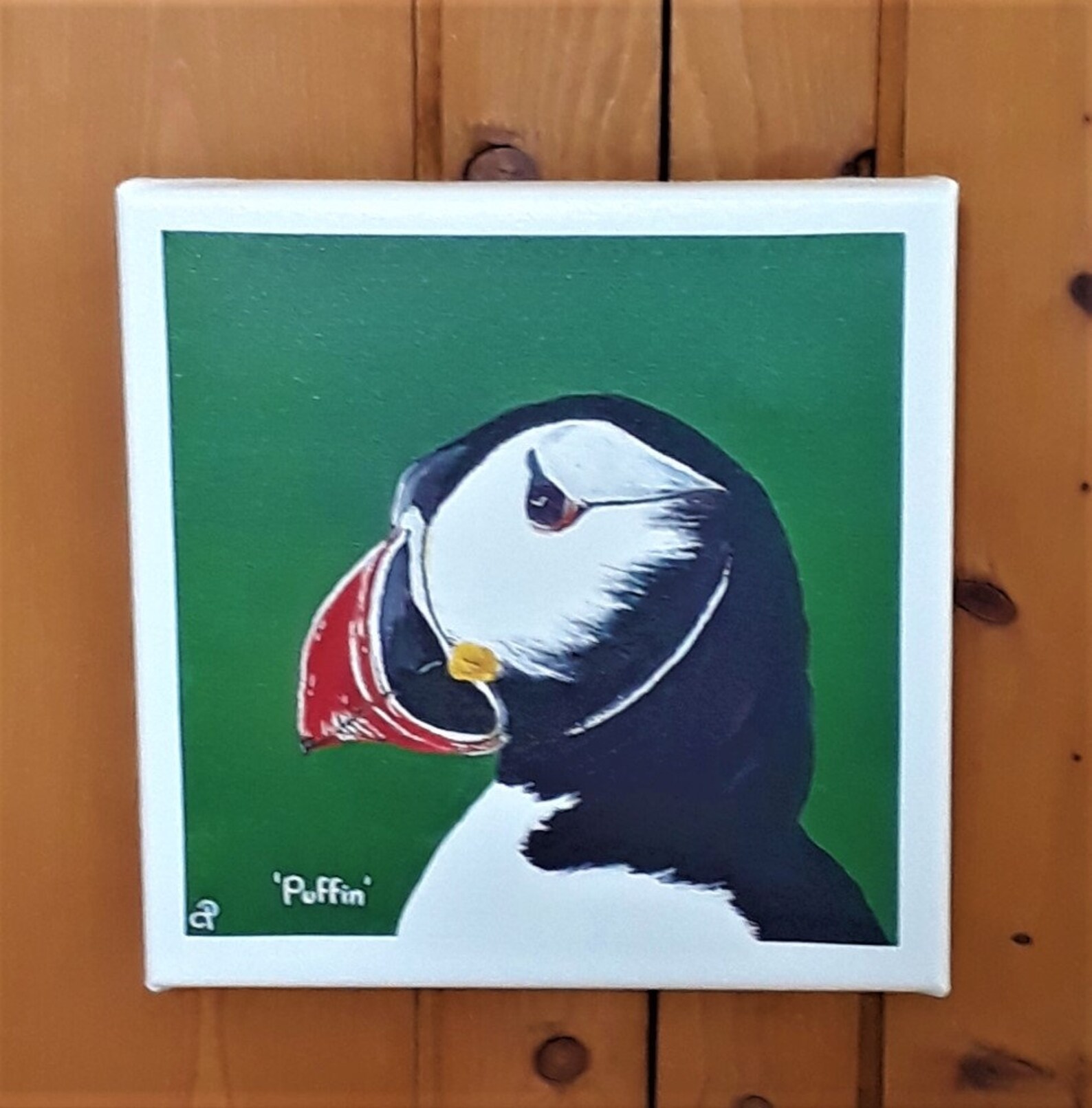 Puffin Print on Canvas Taken From My Seabird Collection of - Etsy