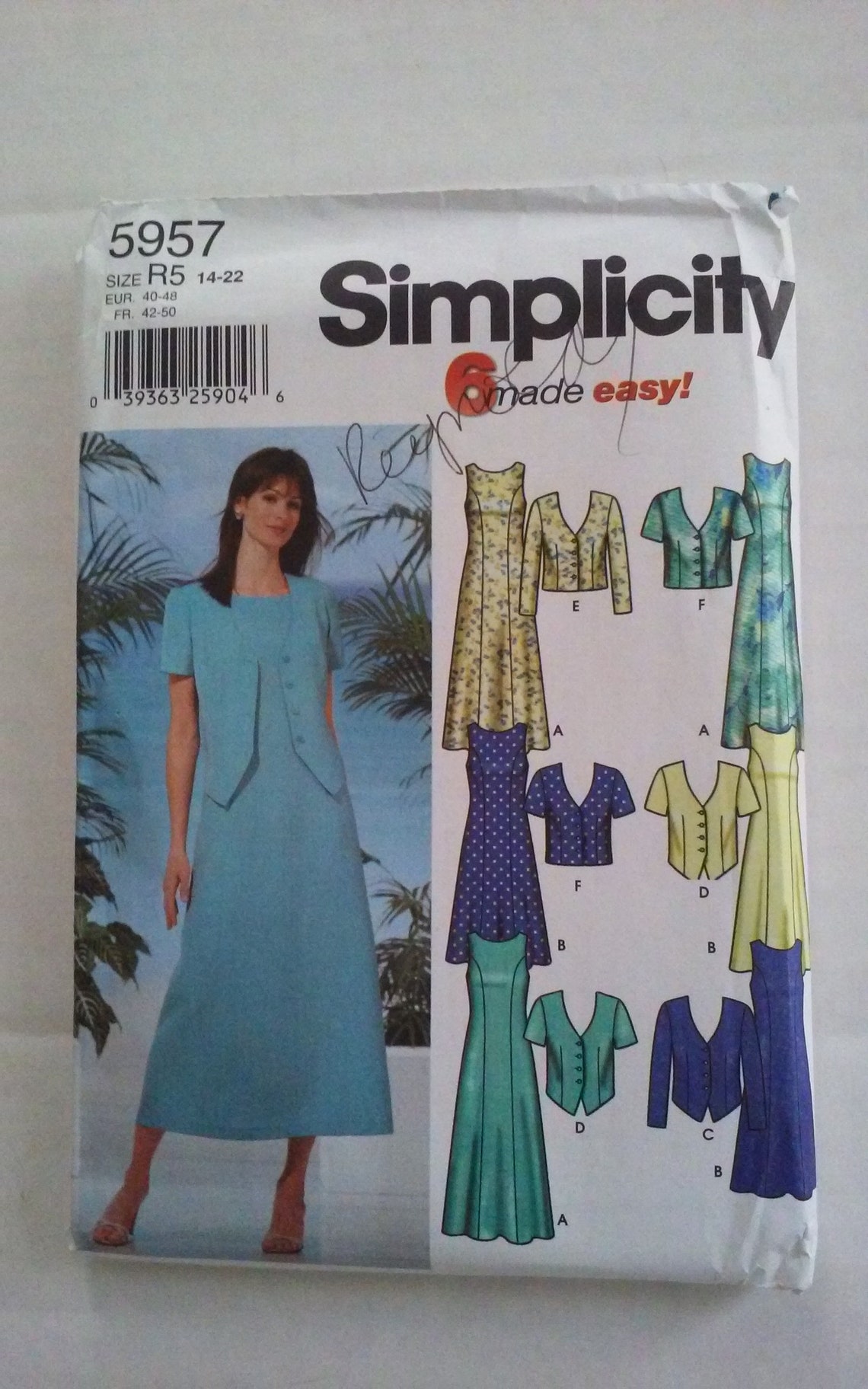 Women's Uncut Dress Pattern - Etsy