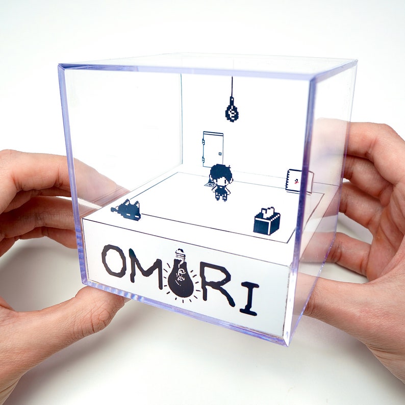 Omori White Space Cube - DIY Diorama Cube Papercraft Shadowbox - Omori ...
