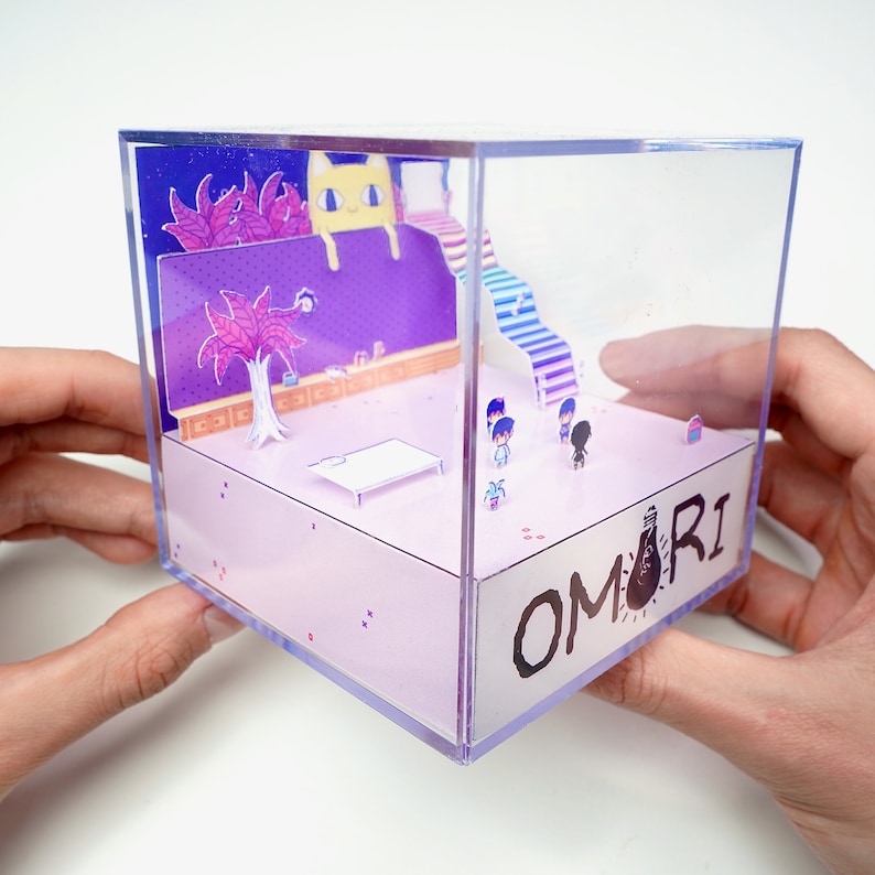 Omori Neighbors Room - Diorama Cube DIY Papercraft Shadowbox - Omori ...