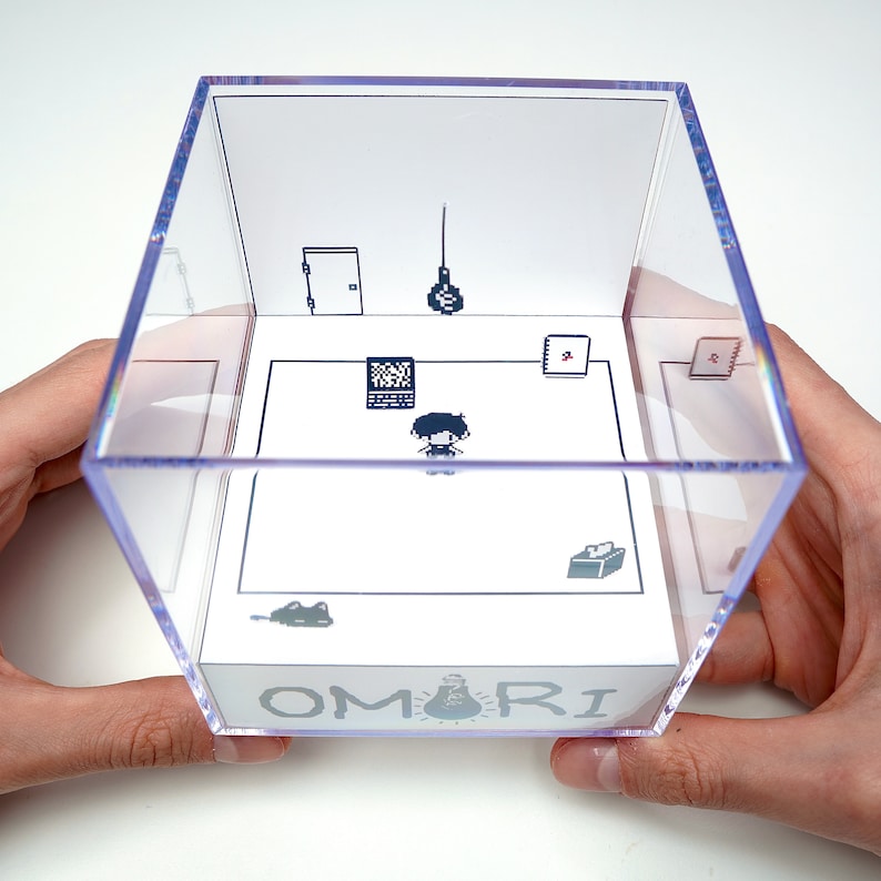 Omori White Space Cube - DIY Diorama Cube Papercraft Shadowbox - Omori ...