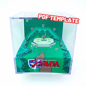 Zelda A Link to the Past Master Sword Diorama Cube DIY Papercraft ...