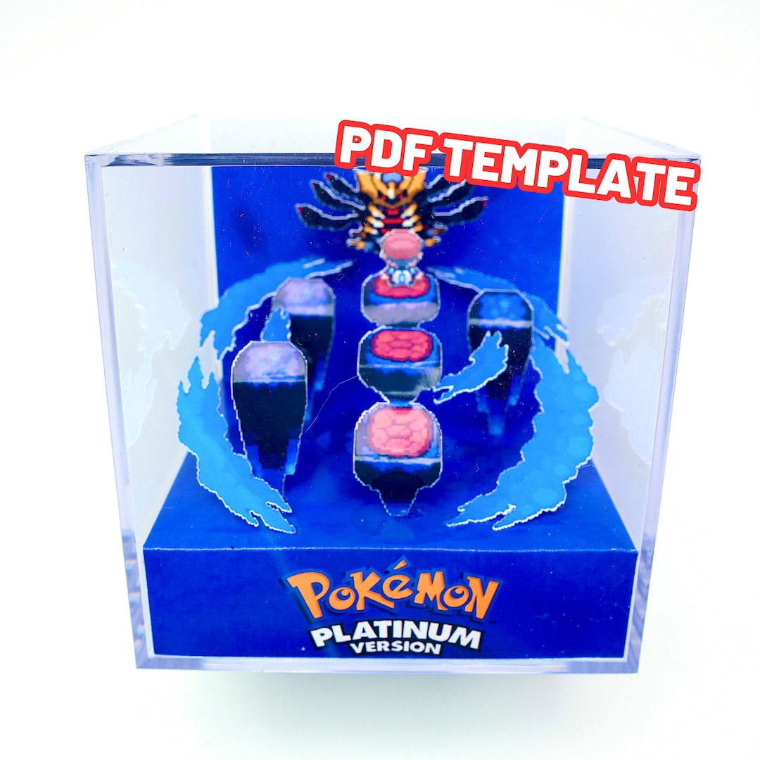 Pokemon Platinum Distortion World Giratina - DIY Diorama Cube ...