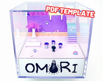 Omori White Space Cube DIY Diorama Cube Papercraft Shadowbox Omori ...
