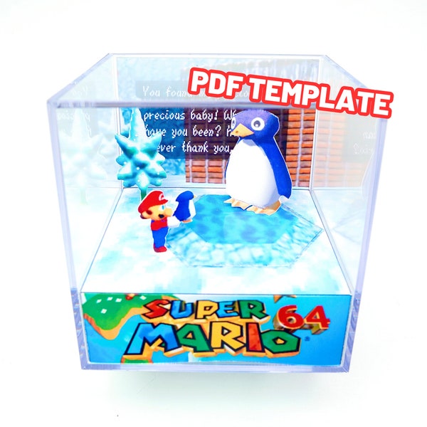 Mario Papercraft Diorama Template - Etsy