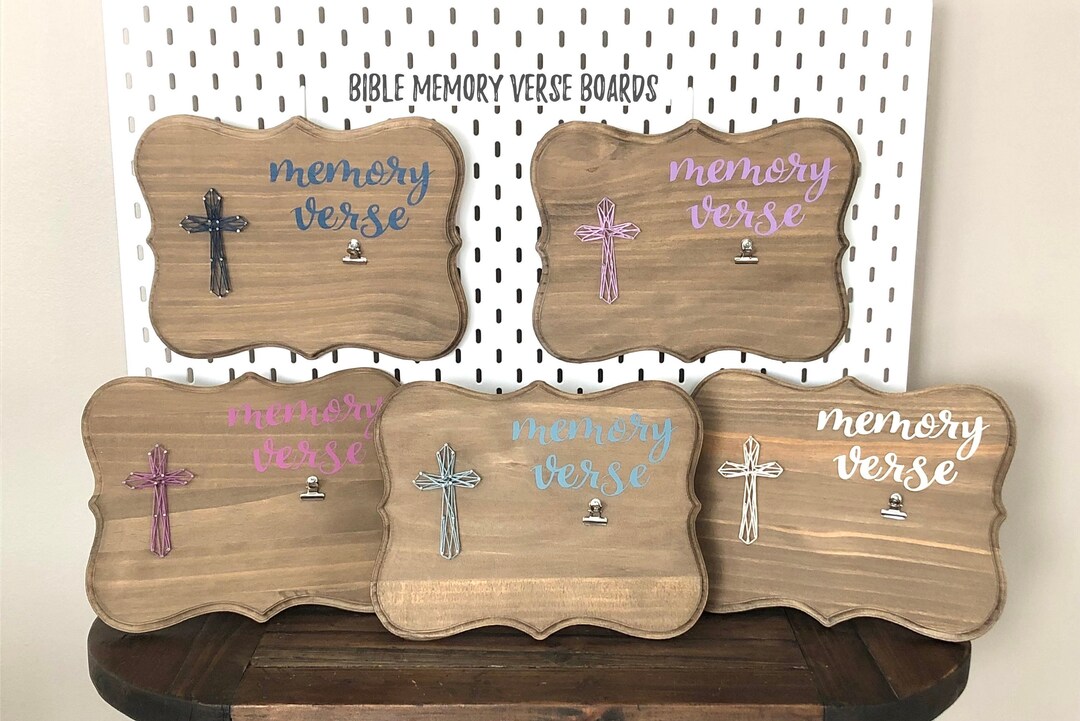 Bible Memory Verse Boards/scripture Memory Verse - Etsy
