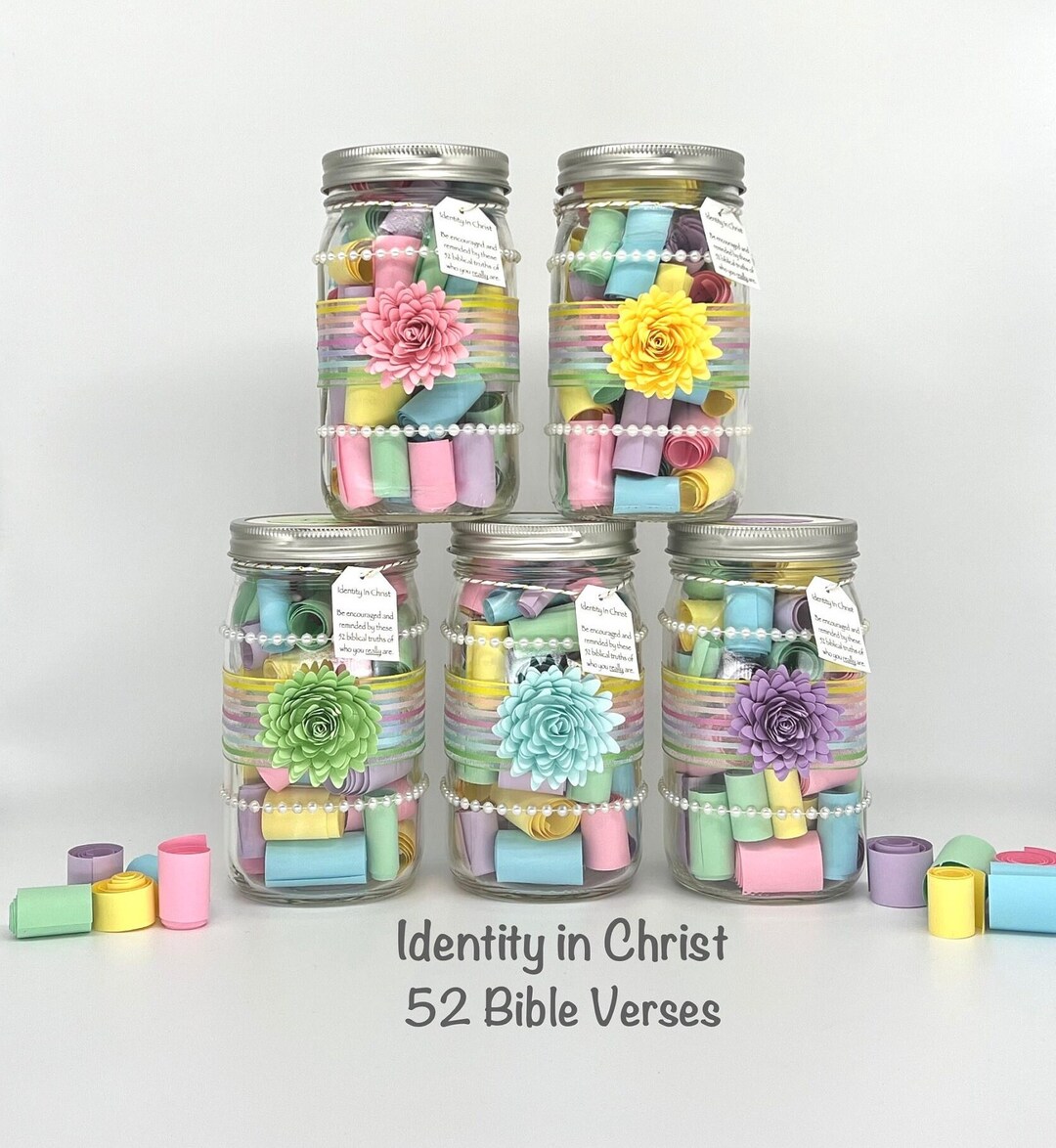 Identity in Christ Jar: 52 NIV Bible Passages, Devotional Gift - Etsy