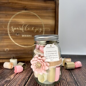 Overcomer Jar: 25 NIV Bible Passages, Encouragement Gift - Etsy