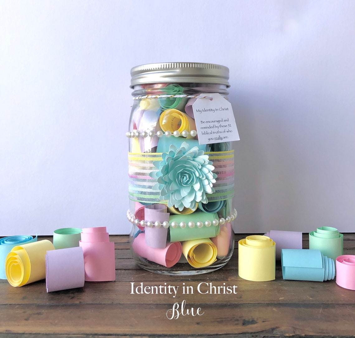 Identity in Christ Jar/52 Bible - Etsy