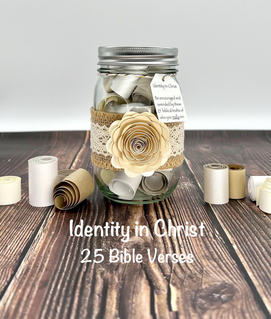 Identity in Christ Jar: 25 NIV Bible Passages, Devotional Gift - Etsy