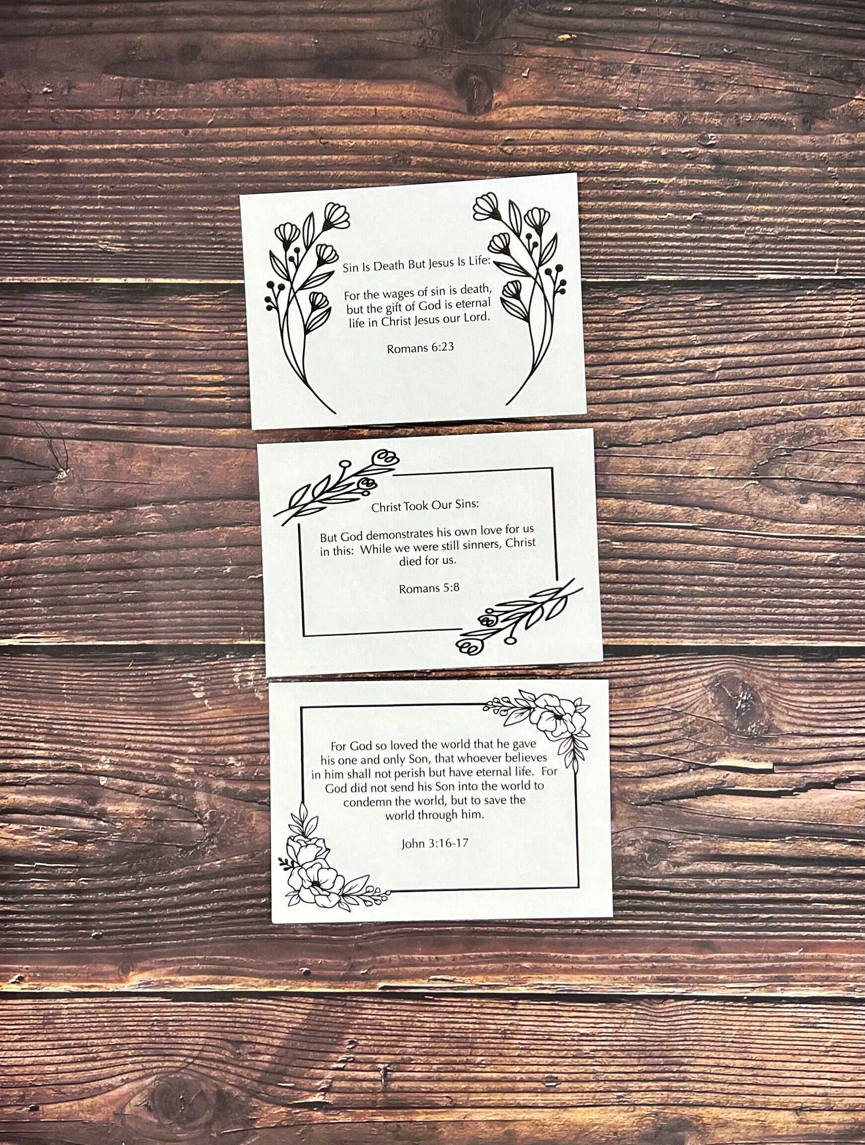 Floral Bible Verse Cards, Faith Foundations: NIV Bible Memorization - Etsy